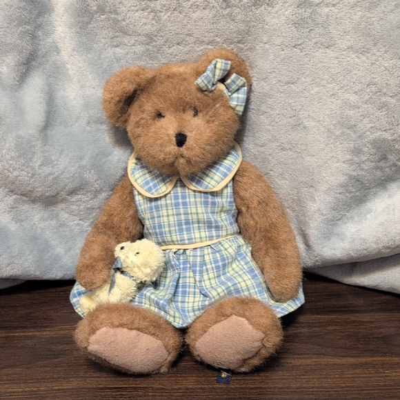 Boyd'S Bears | Accents | Plaid Blue And Brown Teddy Bear With Bow ...